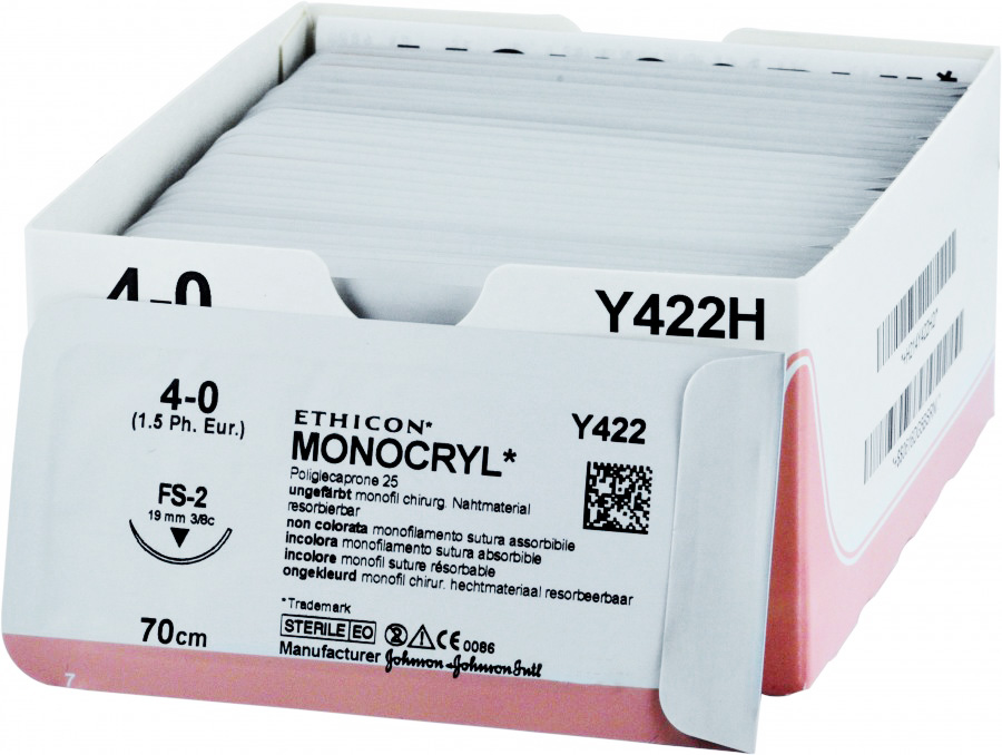 Monocryl FS-2 sutur 4-0, 36 stk