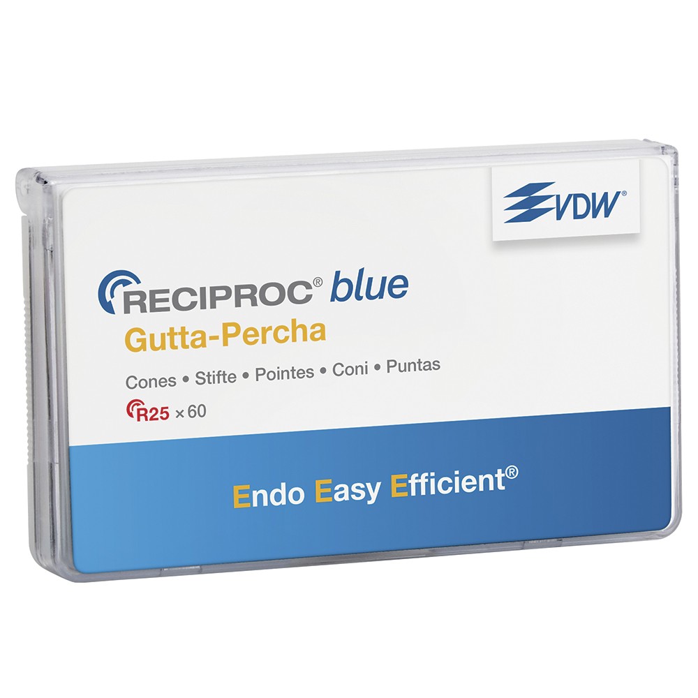 Reciproc Blue Guttaperka R25 Rød, 60 stk