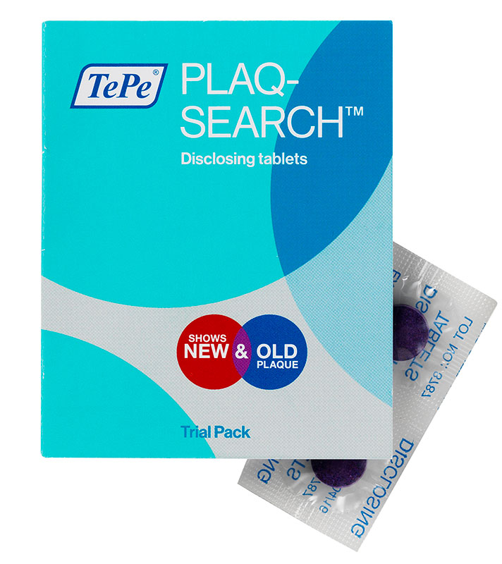 TePe PlaqSearch innfargingstabletter, 10 stk/12-pack