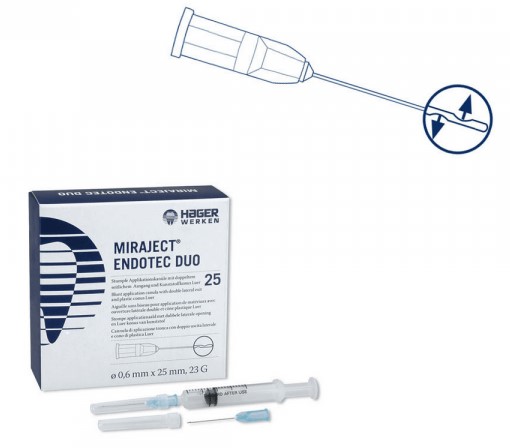 Miraject Endotec Duo skyllekanyler 30 G, 0,3 x 25 mm