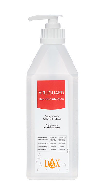 Dax Viruguard hånddesinfeksjon 600ml pumpeflaske, 1 stk
