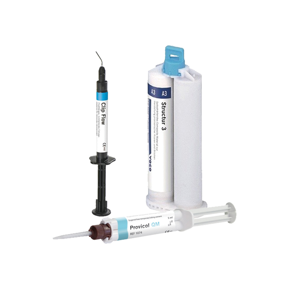 Voco Structur 3 + Provicol QM + Clip Flow, Temporary-kit